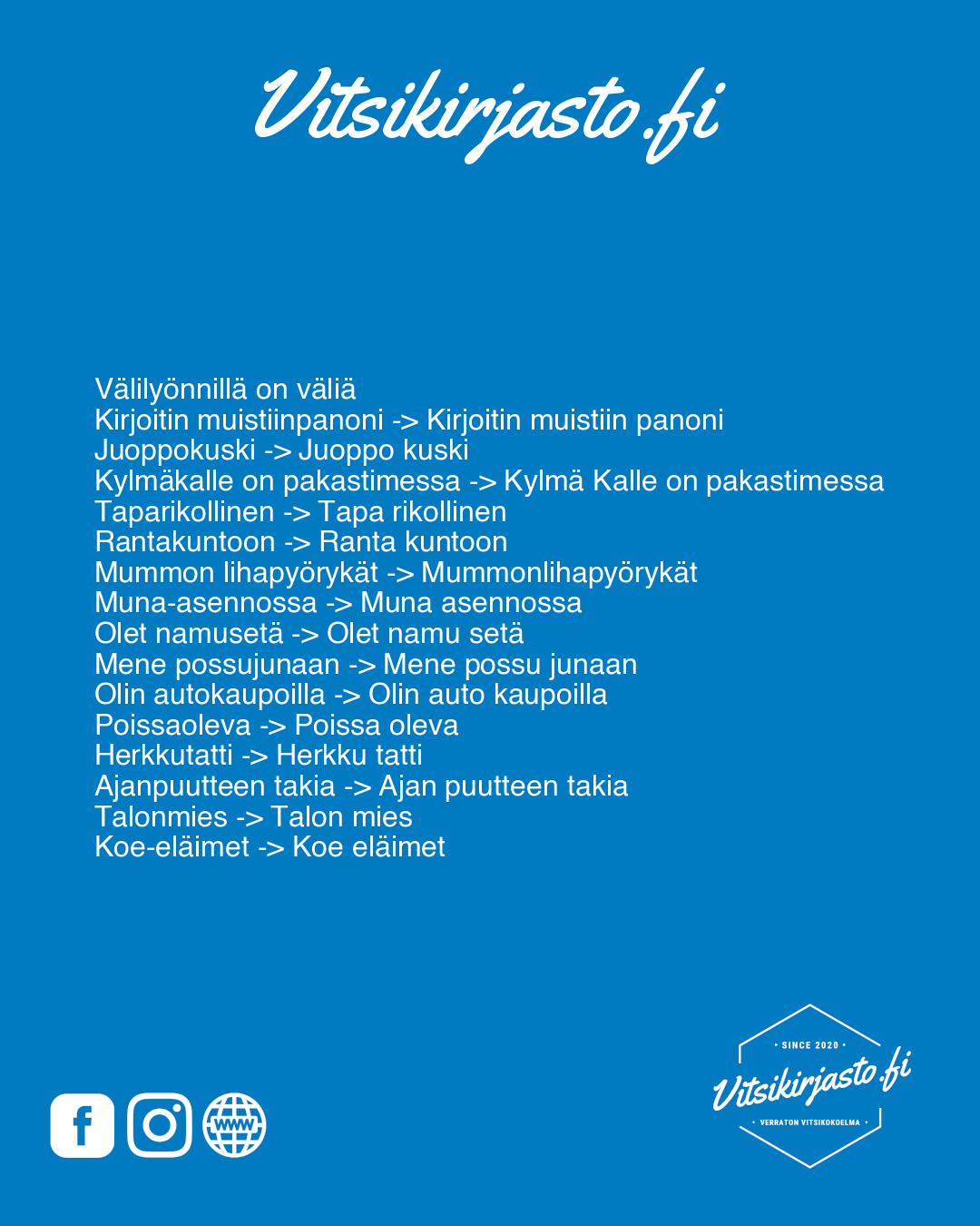 Välilyönnillä on väliä