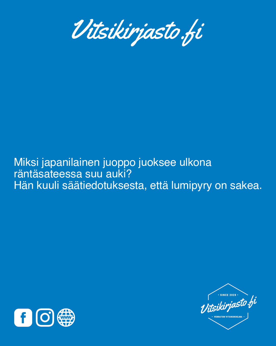 Miksi japanilainen juoppo juoksee ulkona