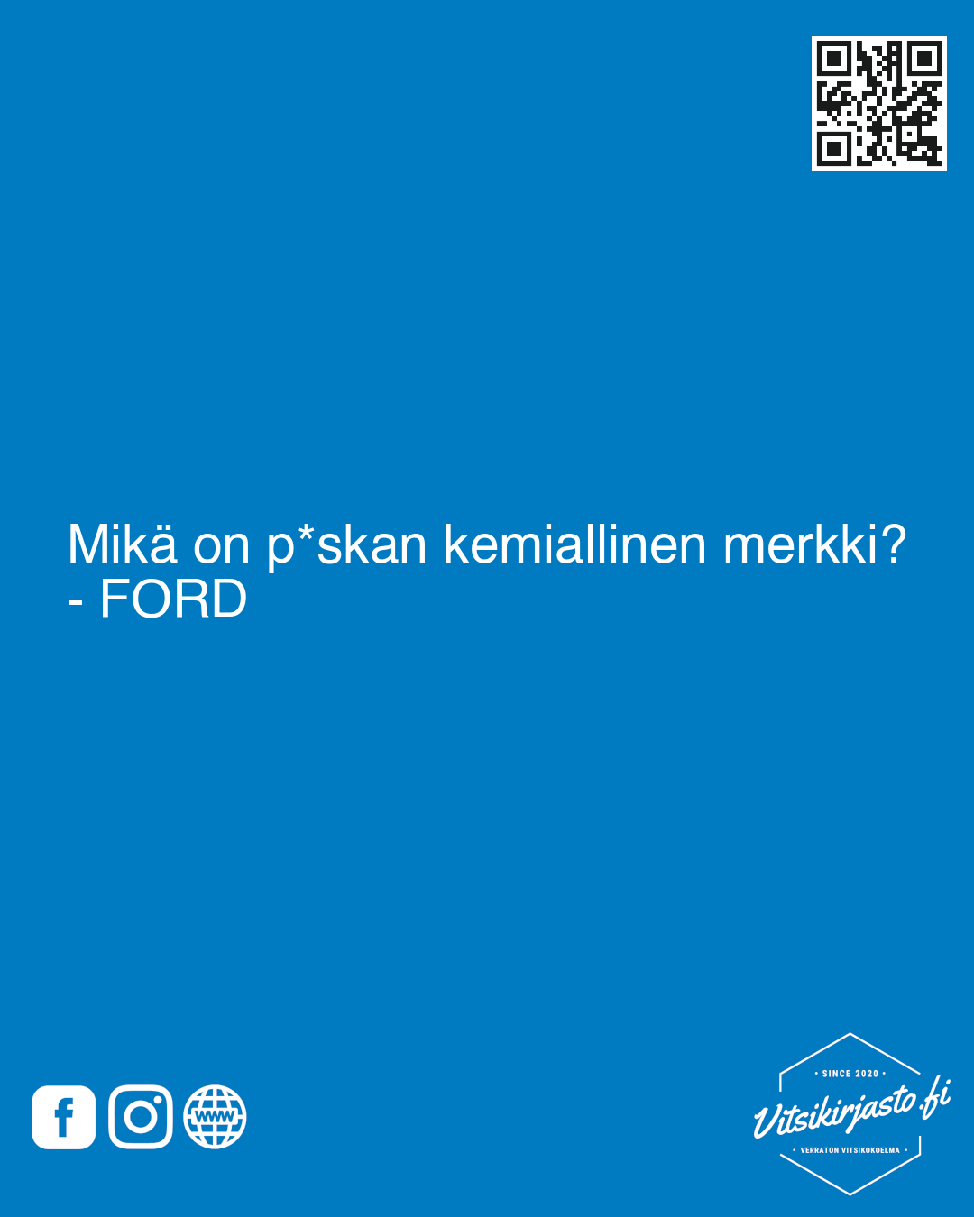 Mikä on p*skan kemiallinen merkki?