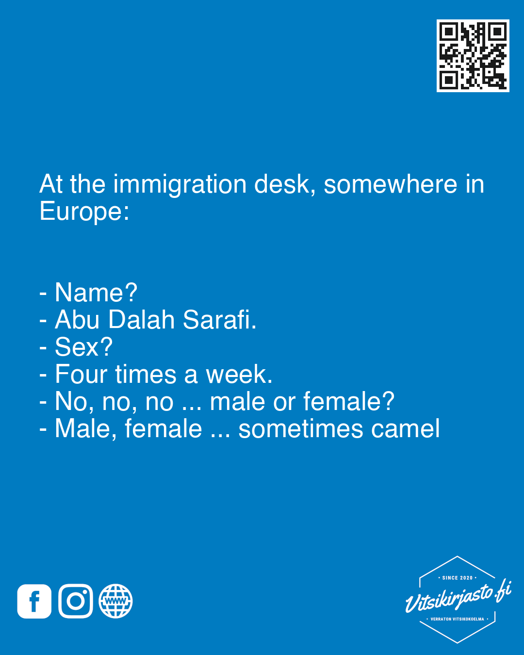 At the immigration desk, somewhere in Europe